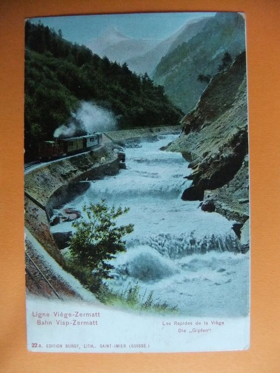 Dampflokomotive der Visp-Zermatt Bahn in den Kipfen (Gebraucht) in St. Niklaus VS für CHF 5 ...