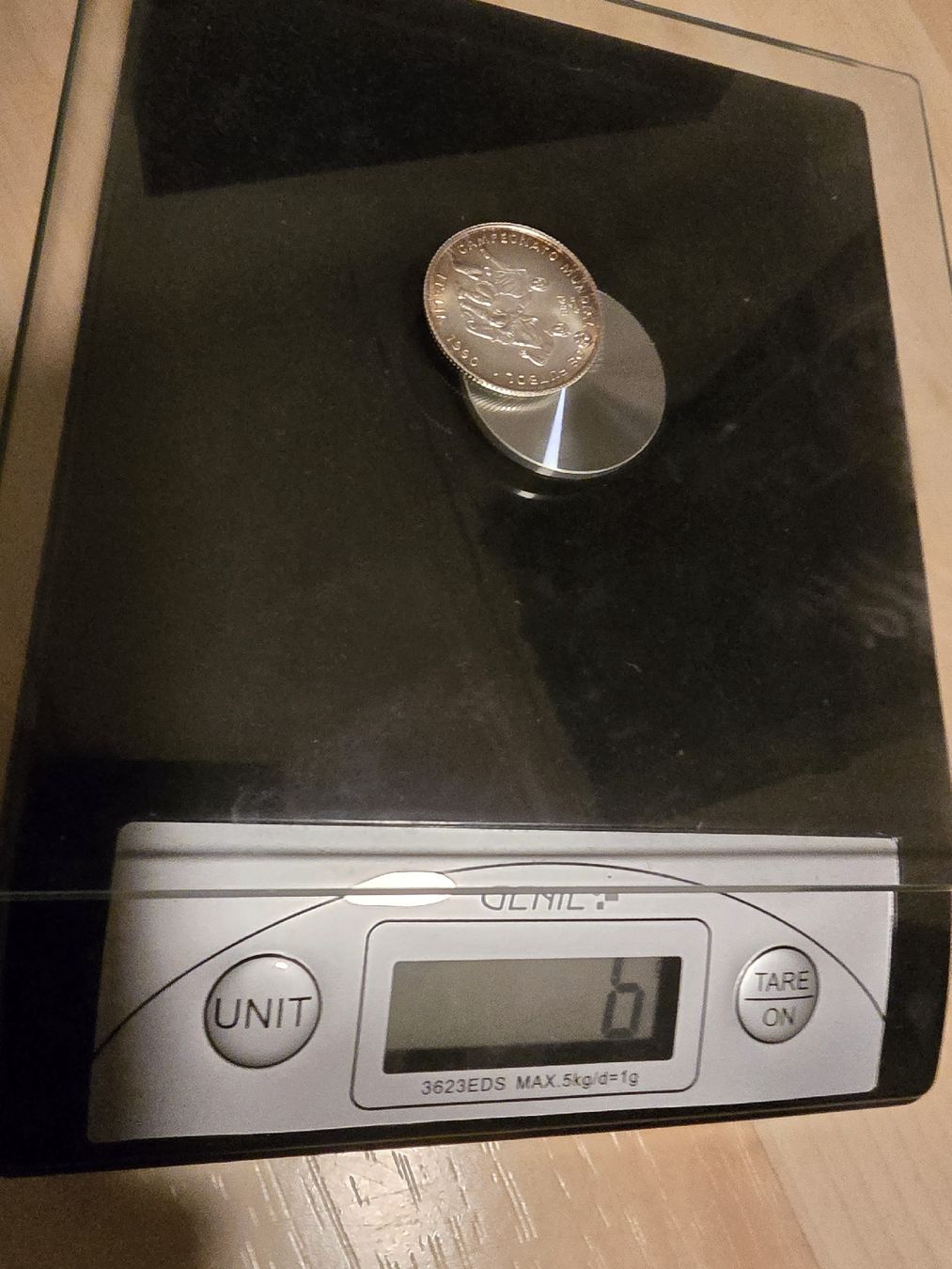 Cuba 5 Pesos Silbermuenze 0.999 - Fussball WM Italia 1990 (Gebraucht ...