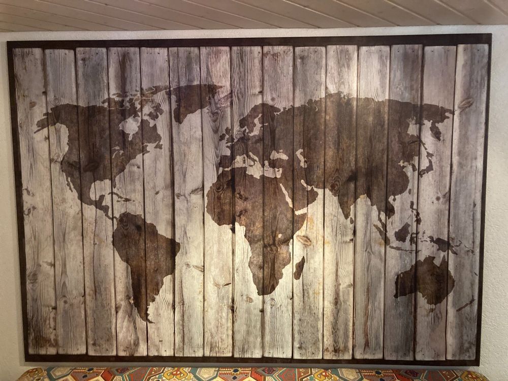 Bild Weltkarte auf Leinwand | Kaufen auf Ricardo