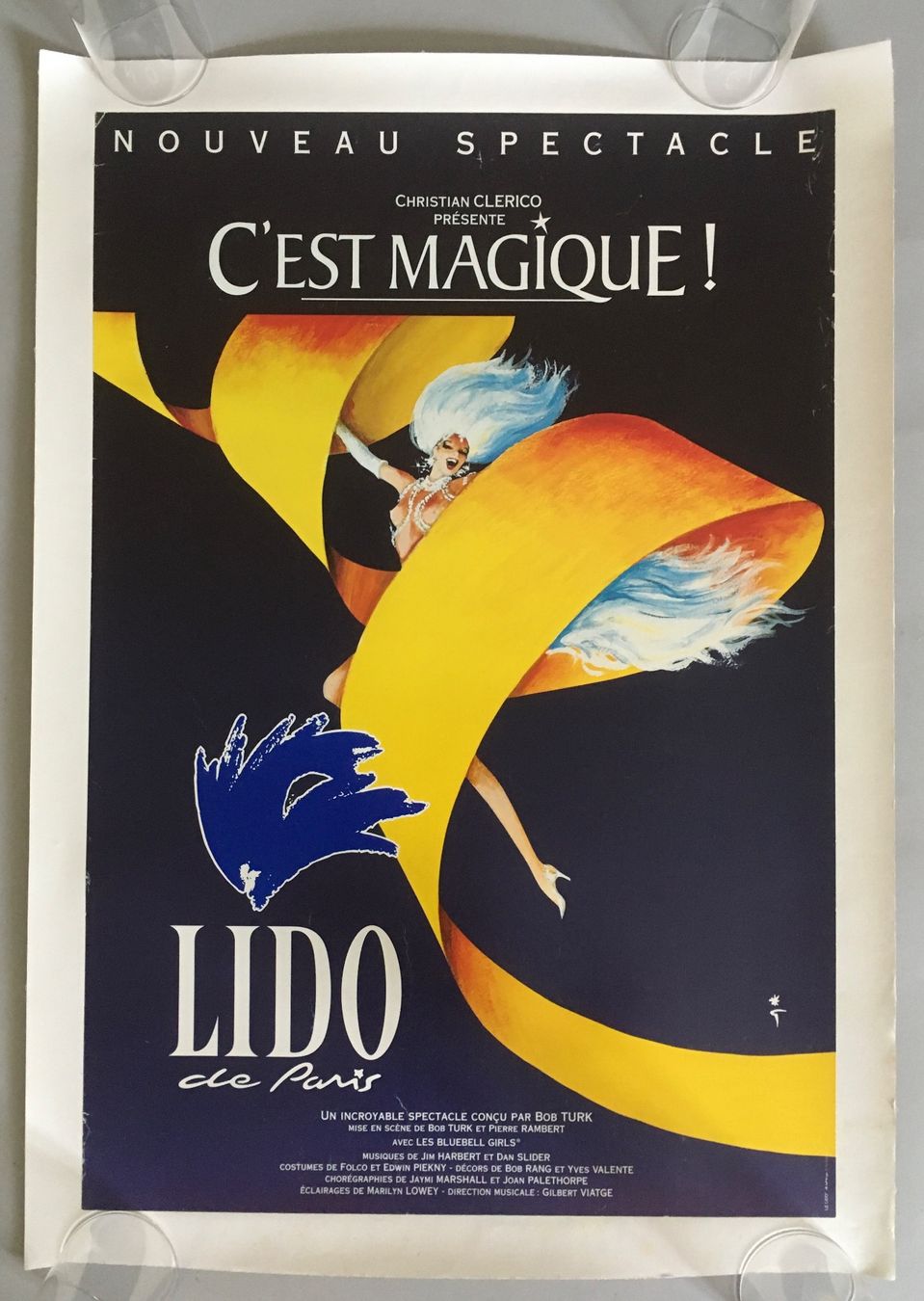🟡 ORIGINAL Plakat - LIDO C'EST MAGIQUE - René Gruau 1994 (Gebraucht) in ...
