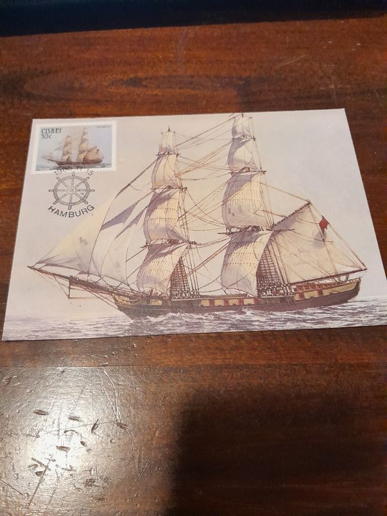 Carte postale Hamburg, voilier historique, rare timbre ! (D'occasion) à ...