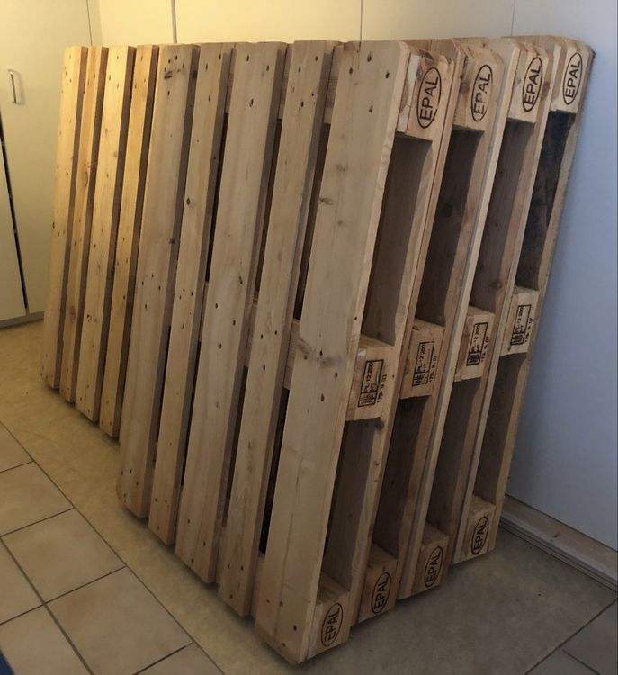 Europaletten EPAL, 7 Stück, ideal für DIY-Projekte (Gebraucht) in Hildisrieden für CHF 41 – nur ...
