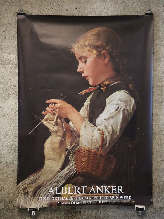 Plakat, Poster "Albert Anker, Der Maler und sein Werk" 1985 (Gebraucht ...