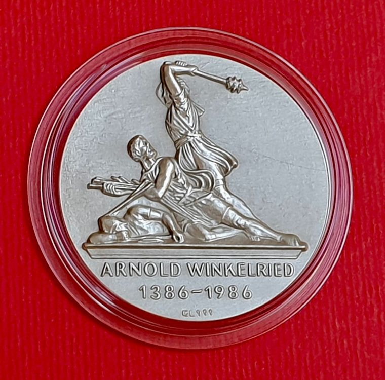Arnold Winkelried Schlacht bei Sempach 1386 „ 999 Silber „ (Gebraucht ...