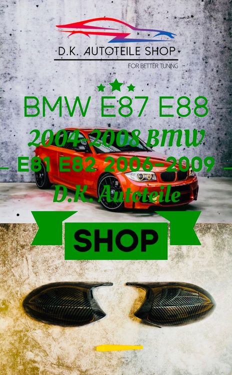 BMW M Spiegelkappen Carbon Look für 1 Serie E81 E82 E87 E88 (Neu und originalverpackt) in ...