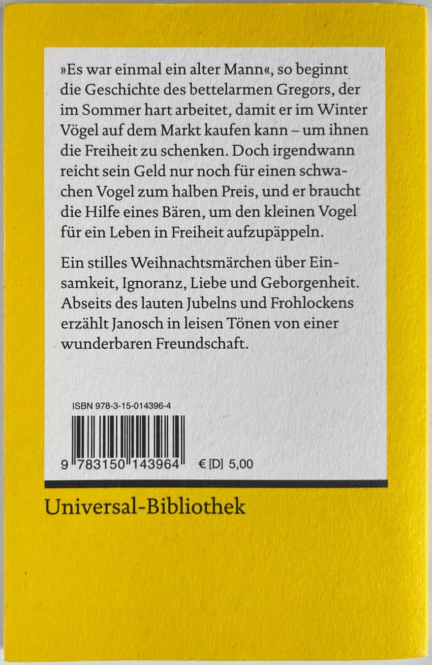Der alte Mann und der Bär – Janosch – Reclam Softcover – Top (Neu (gemäss Beschreibung)) in Bern ...