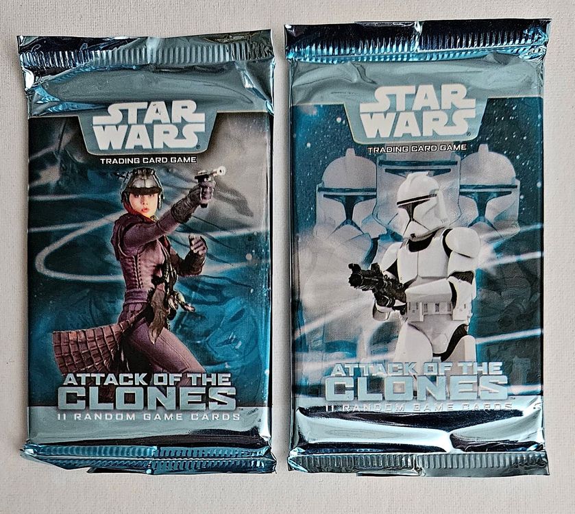 STAR WARS ATTACK CLONES LOT 2 SEALED TRADING CARDS PACK 2002 (Neu und ...