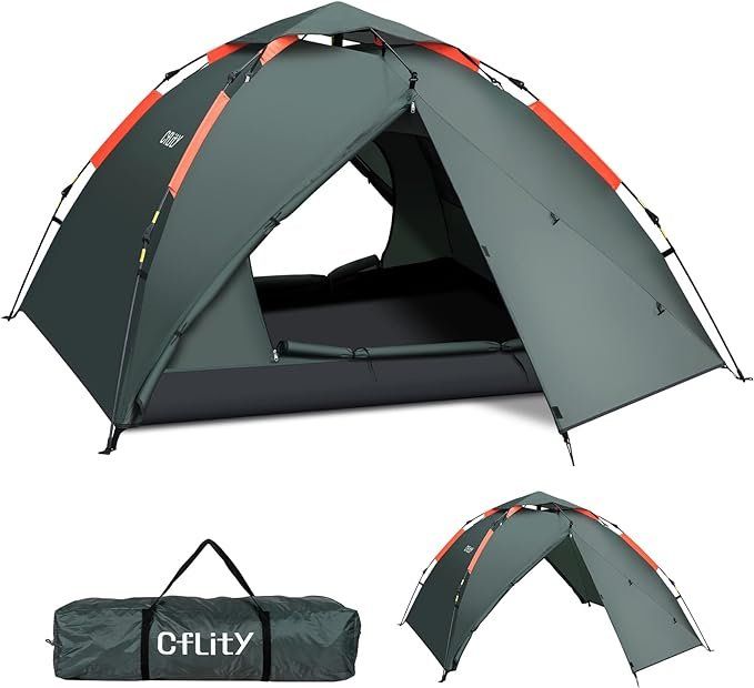 Zelt 3 Personen Camping Wasserdicht 3-4 Saison Pop Up Zelt | Kaufen auf ...