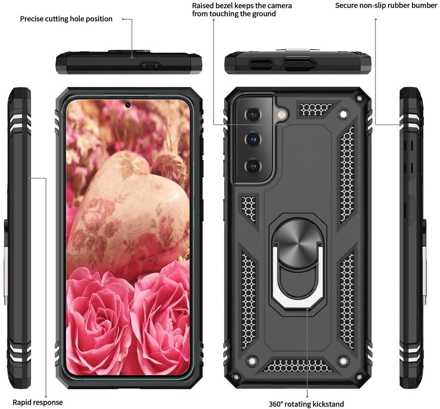Hülle Etui Case Ring Cover für Samsung Galaxy S24 FE 5G (Neu und ...