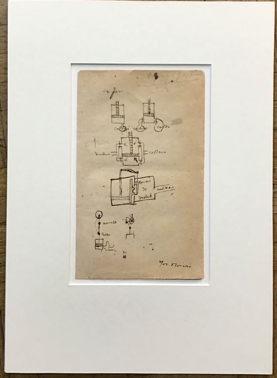 Sehr Interessante Zeichnung Beschriftet Unleserlich Signiert | Kaufen auf Ricardo