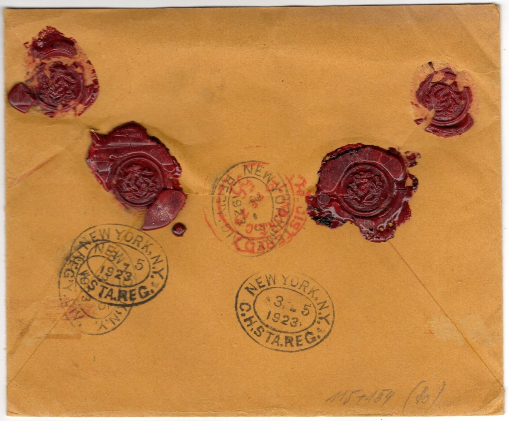 1 Fr. Helvetia mit Schwert in MiF auf Chargé nach NEW YORK (Gebraucht ...