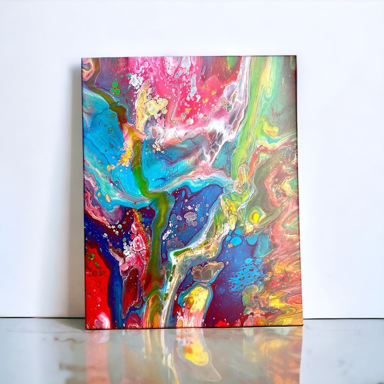 Gemälde „Regenbogen“ farbig abstrakt Leinwand Unikat (Neu (gemäss Beschreibung)) in Hochdorf für ...