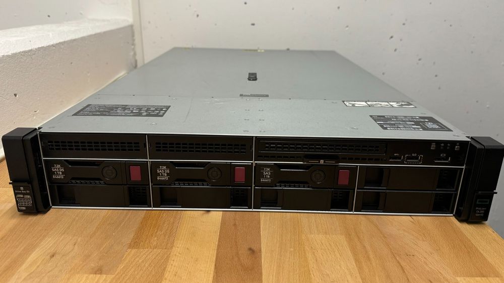 HP Proliant DL385 Gen10, 1x16-Core AMD, 96GB RAM, 3x 1TB HDD (Gebraucht ...