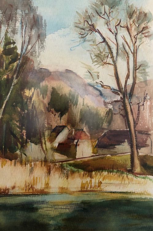 Seen Landschaft, Aquarell | Kaufen auf Ricardo