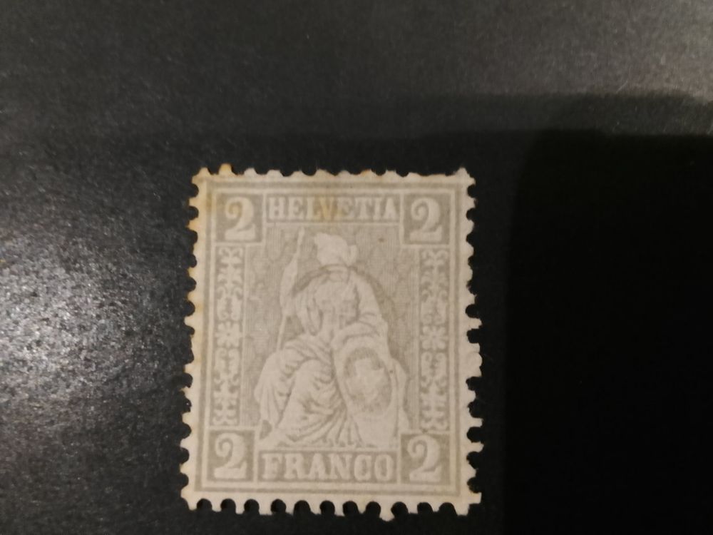 Timbre Helvetia 2 centimes 1862, neuf, collection ! 🇨🇭 (D'occasion) à ...