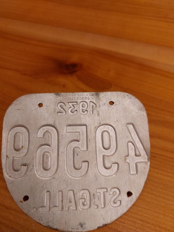 Mofa oder Töff Nr.Schild St.Gallen 1932 (Gebraucht) in Ganterschwil für ...