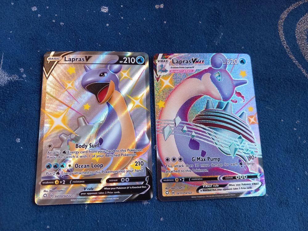 SHINY Lapras V & Lapras VMax (EN) Shining Fates SV 110 & 111 (Neu ...