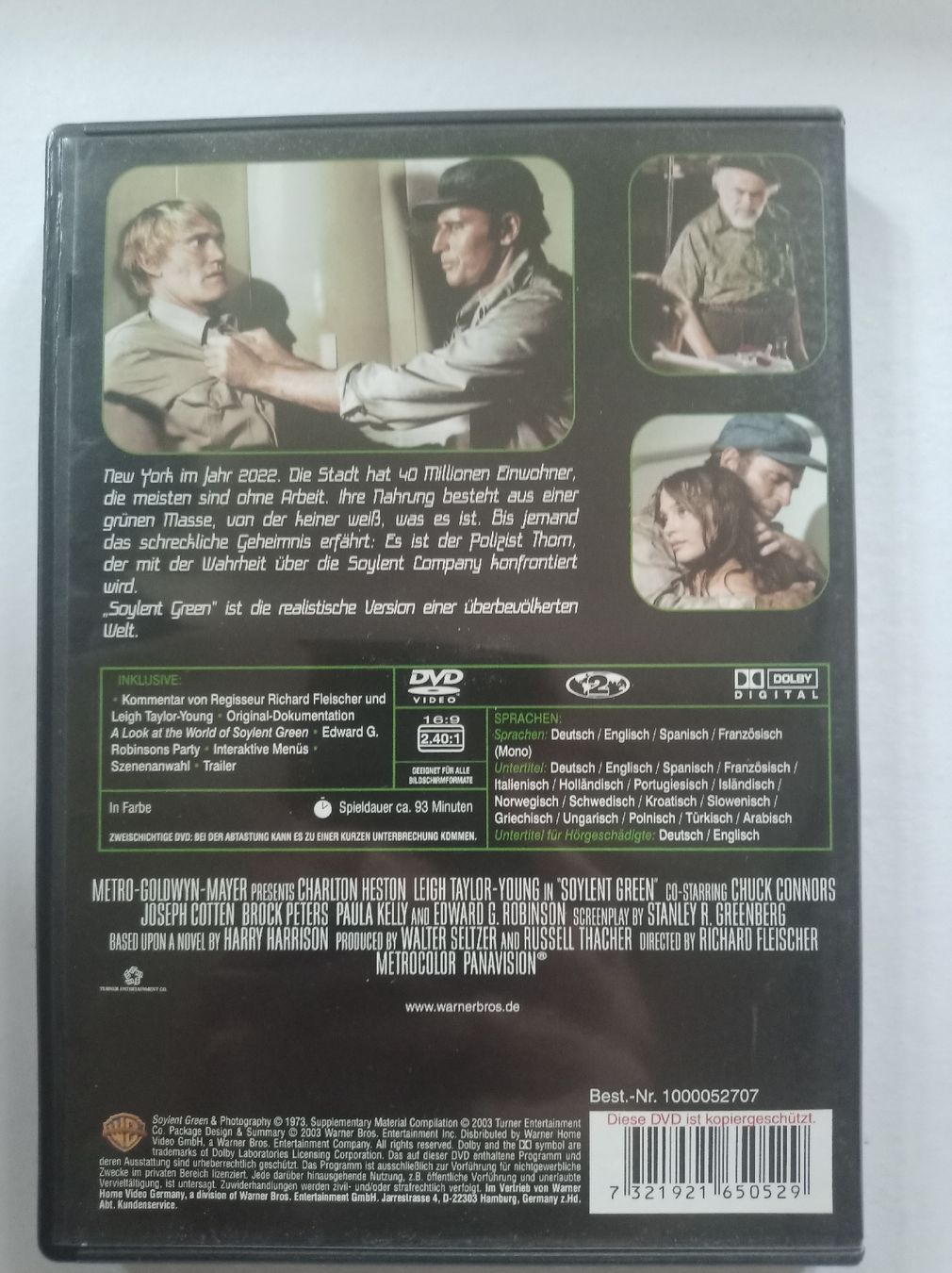 Soylent Green DVD – Charlton Heston – Top Zustand! (Gebraucht) in Tann ...