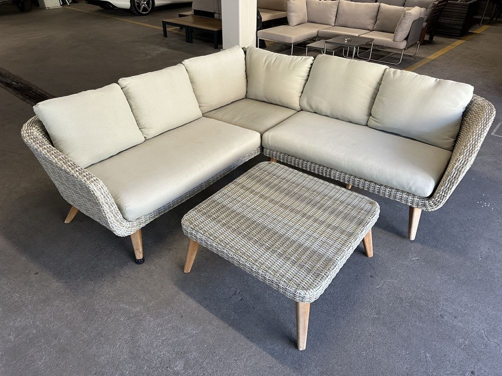 Gartenlounge Holz/Rattan 3-tlg LIVIQUE (Gebraucht) in Steinach für CHF ...