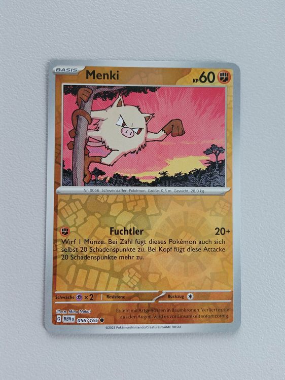 Menki DEUTSCH REVERSE HOLO - Pokemon 151 Mew | Kaufen auf Ricardo