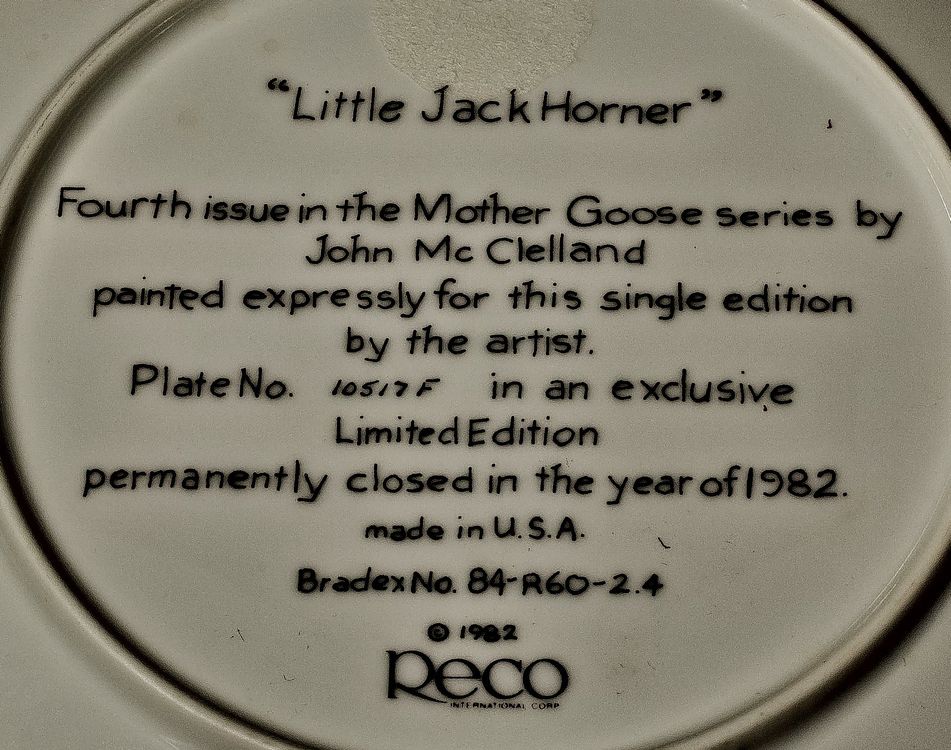 John Mc Clelland: «Little Jack Horner» Mother Goose Series | Kaufen auf ...