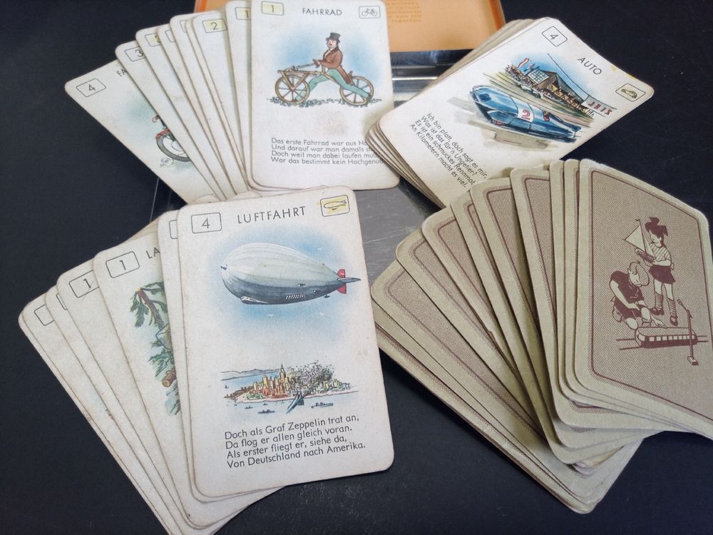Altes Spielkarten Set Verkehrsmittel Retro Karten Spiel (Gebraucht) in ...