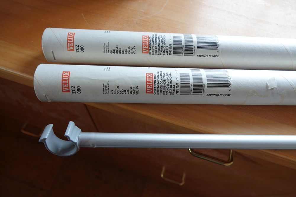 Velux Alu Dachfenster Bedienungsstangen ZCZ 080 80 cm. 2 Stk (Neu und ...