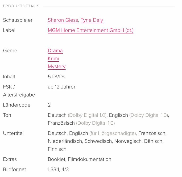 Cagney & Lacey - Staffel 1(De, Engl. & Fran.) (Gebraucht) in Brunnen ...