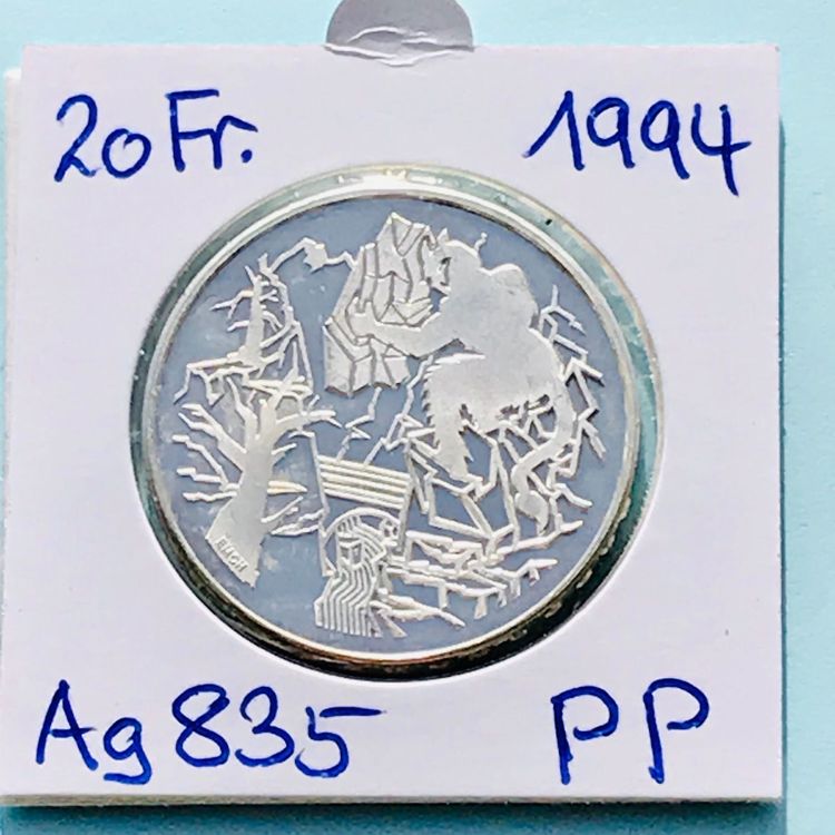 20 Franken 1994 Silber „Teufelsbrücke“!! (Gebraucht) in Glattbrugg für CHF 23 – mit Lieferung ...