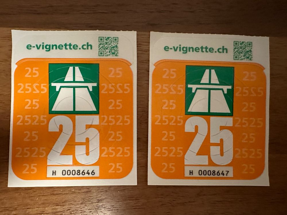 2 x Autobahnvignetten 2025 (Neu und originalverpackt) in St.Gallen für ...