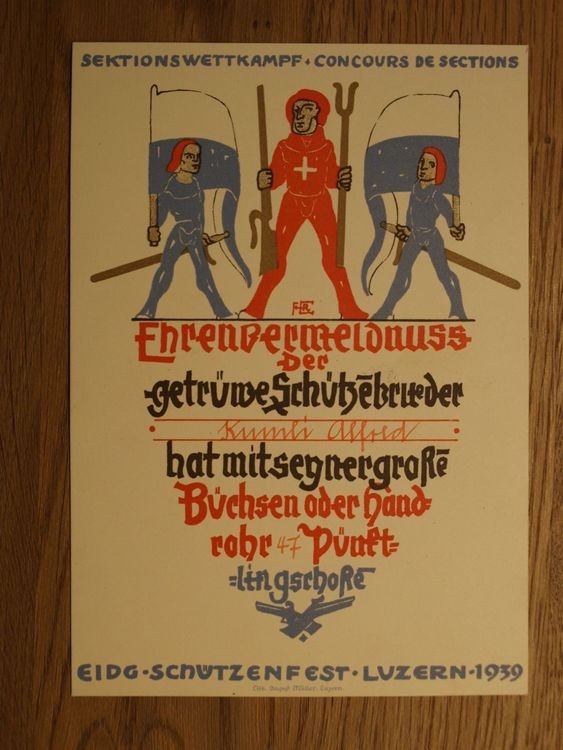 Eidg. Schützenfest Luzern 1939 | Kaufen auf Ricardo