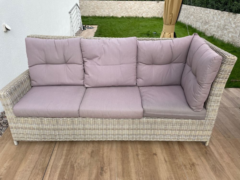 Rattan Gartenlounge mit Esstisch, TOP, ab 1.- NP 1790.- (Gebraucht) in Möhlin für CHF 96 – nur ...