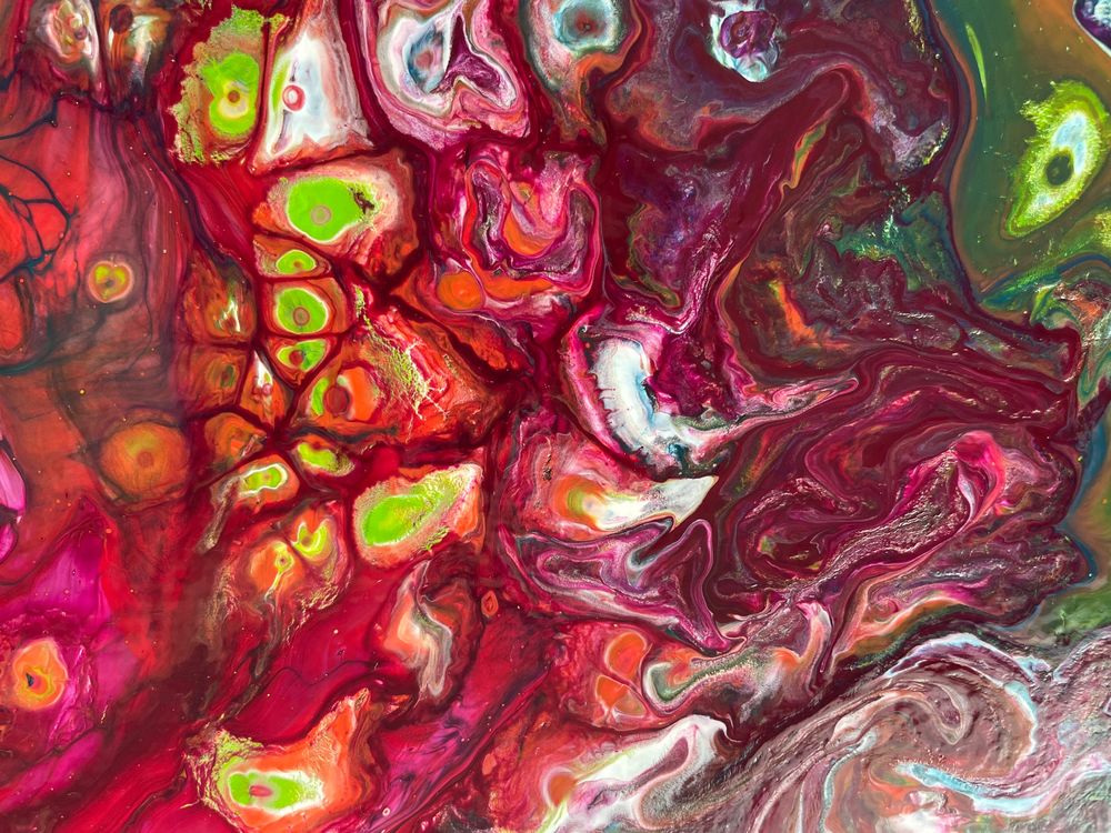 Gemälde 30x40 farbig abstrakt | Kaufen auf Ricardo