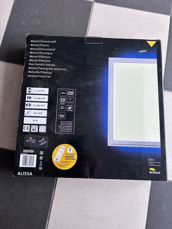 Lampe Brilliant Alissa G97021/58 LED-Panel 32 W Silber (Neu und ...