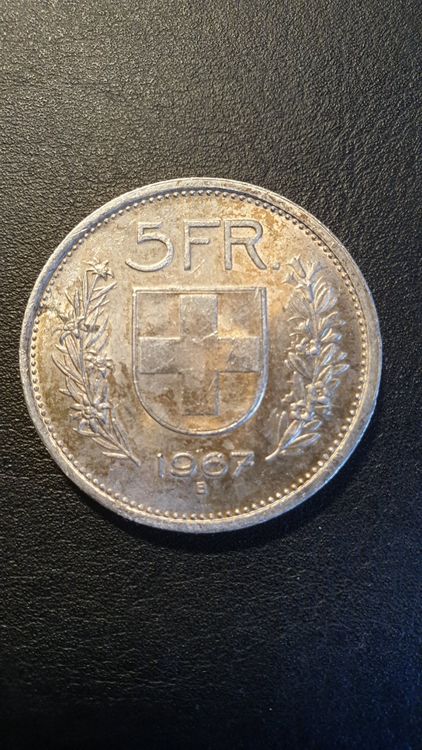5 Franken Silbermünze Jahrgang 1967 (Gebraucht) in Altstätten SG für CHF 9 – mit Lieferung auf ...