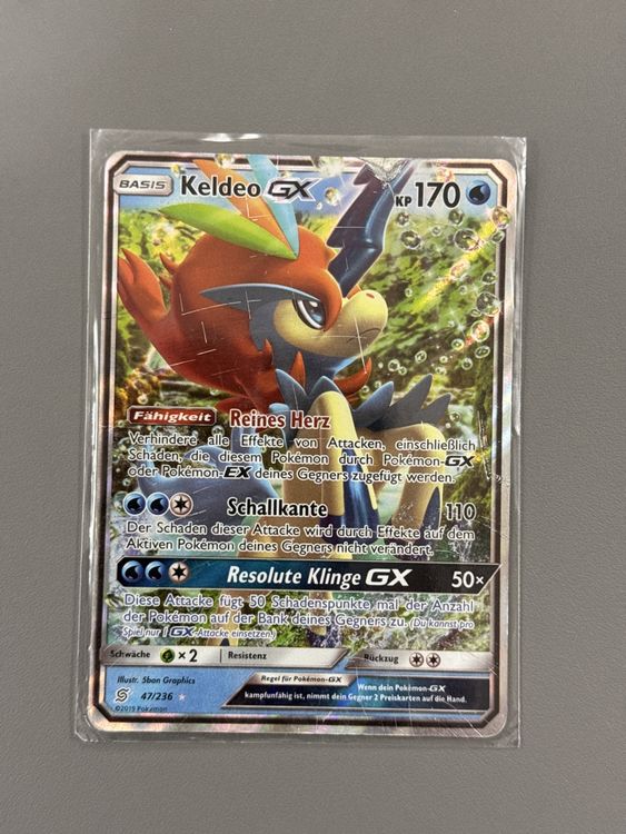 Pokemon Karte Keldeo GX 47/236 Regenbogen (Gebraucht) in Winterthur für ...