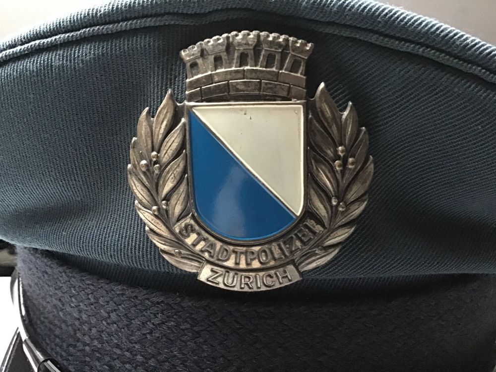 Originale alte Uniform-Mütze "STADTPOLIZEI ZÜRICH" Stapo ZH (Gebraucht ...