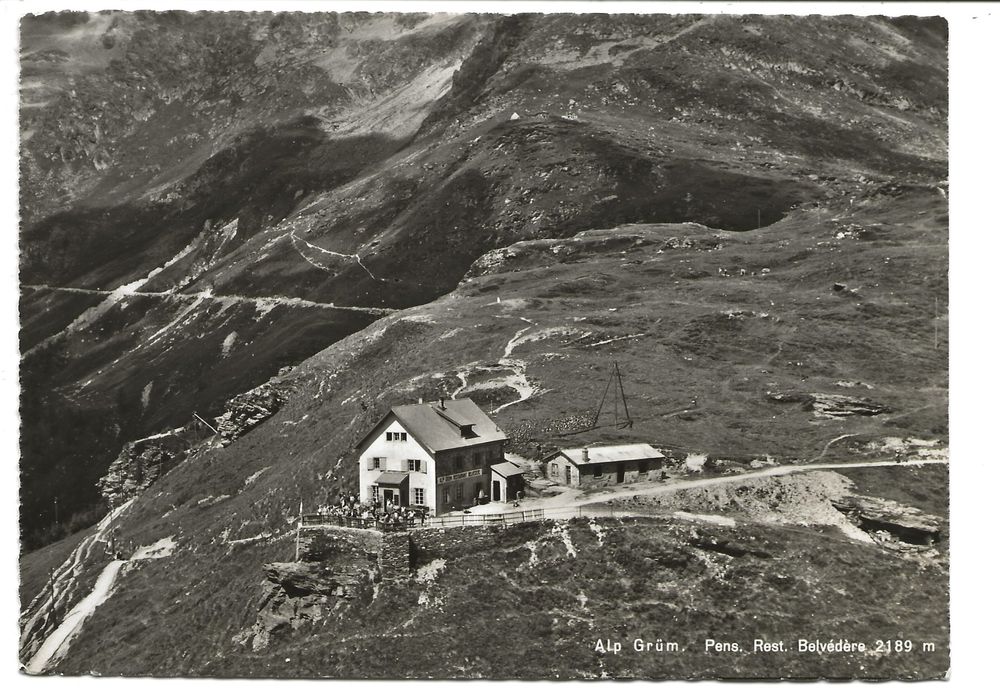 Alp Grüm (GR) Restaurant Belvédère - Flugaufnahme - 1955 (Gebraucht) in ...