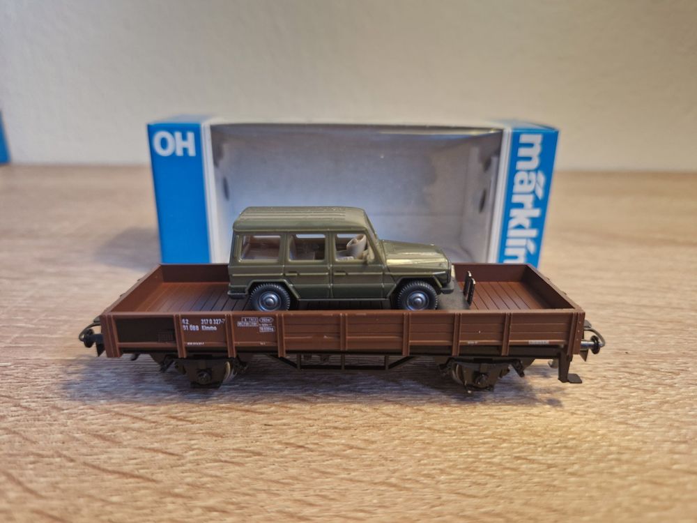 Märklin 4434 Niederbordwagen DB H0 OVP NEU (Neuf avec emballage d ...