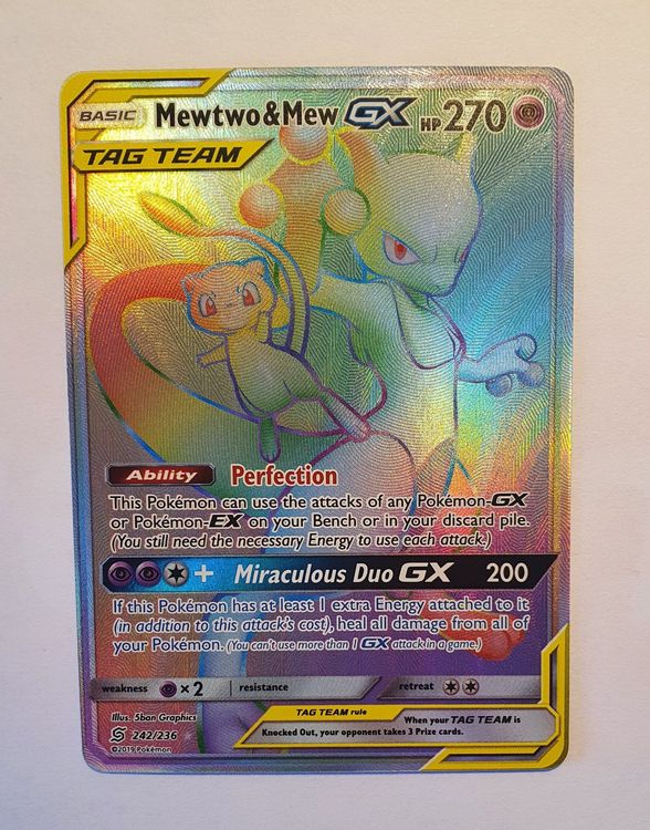 Mewtwo & Mew GX Rainbow Rare 242/236 | Kaufen auf Ricardo