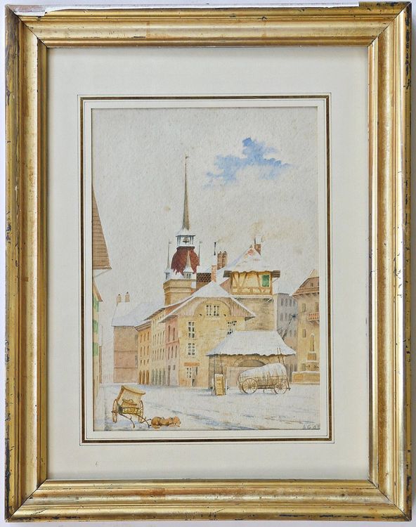 Aquarell "Käfigturm, Bern" von Armand Guéry (1850-1912) | Kaufen auf Ricardo