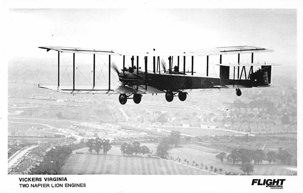 Schöne Ansichtkarte Aviatik Vickers Virginia ca. 1927 | Kaufen auf Ricardo
