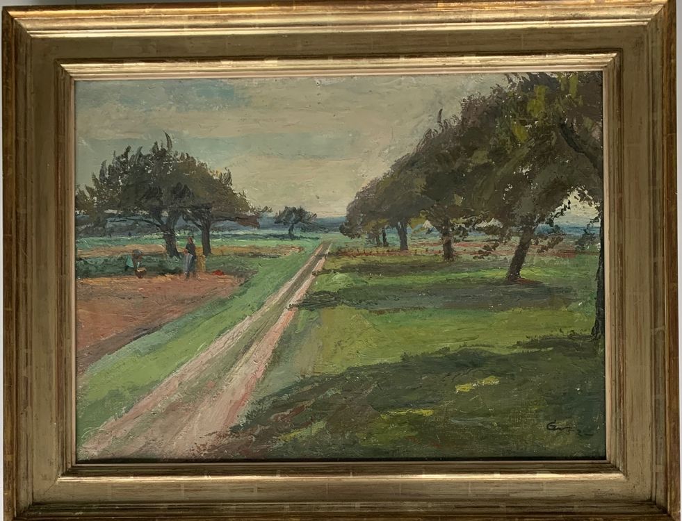 Landschaftsgemälde unleserlich signiert | Kaufen auf Ricardo