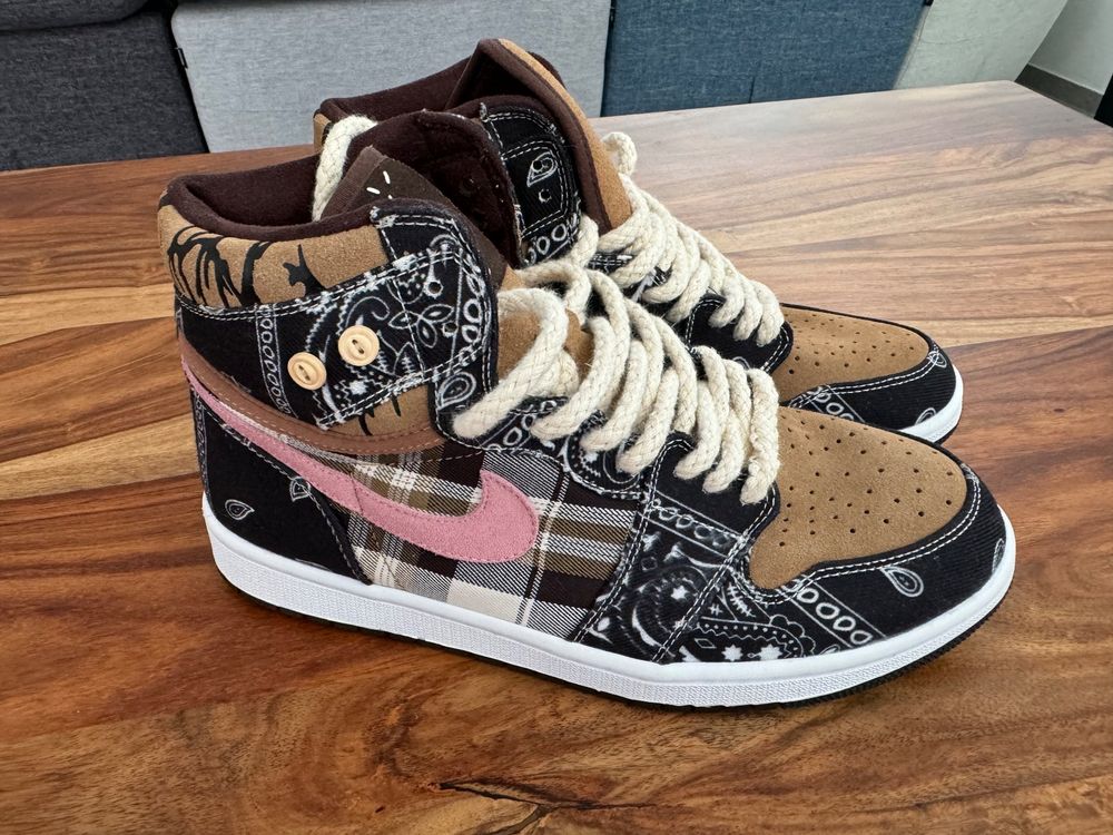 Travis Scott x Air Jordan 1 « Bandana » Custom (Neu (gemäss ...