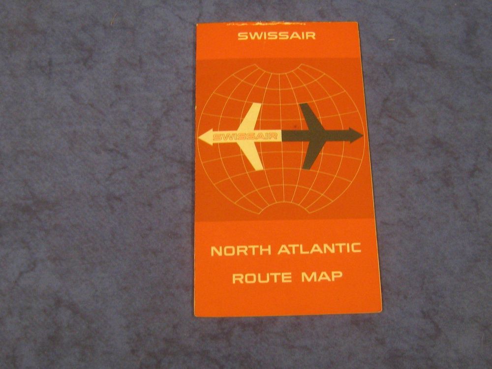 Swissair Route Map North Atlantik 1961 (Gebraucht) in Zwieselberg für ...