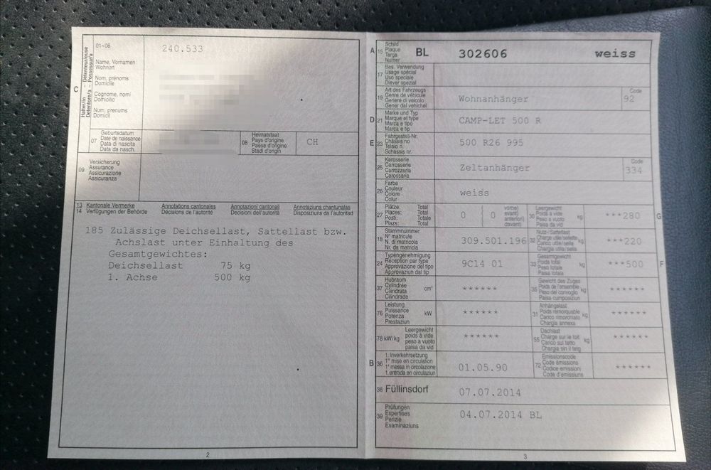 Zeltklappanhänger Wohnanhänger Camp-let Camplet 500 Royal (Gebraucht ...