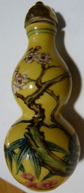 SCHÖNER GELBER PERFUME FLACON,--9 x 4 CM,--KEIN DEFEKT,-- (Gebraucht ...