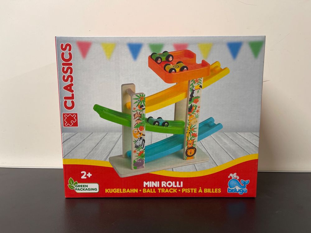 Neu Holzspielzeug Beluga Kugelbahn Mini Rolli (1x) (Neu und ...