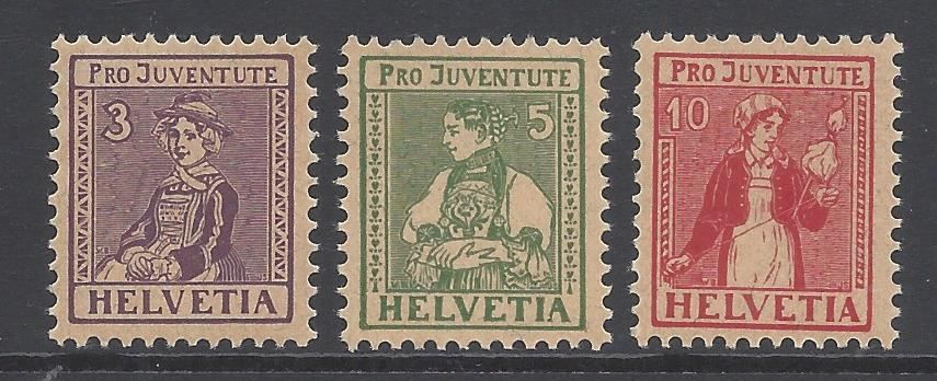 1917 : Pro Juv. Nr. J7 - J9 ** - KP 100 (Neu (gemäss Beschreibung)) in Gümligen für CHF 15 – mit ...