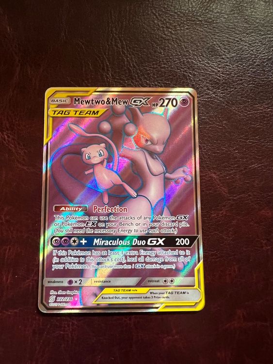 Pokémon TCG - Mewtwo & Mew GX 222/236 - Sun & Moon Unified M (Gebraucht ...